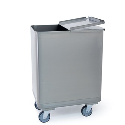 150 Lt Stainless-Steel Wheeled Waste Collector