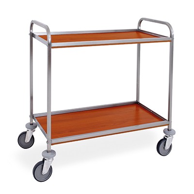 Alloy Two-Tier Metal Service Trolley (90x45 cm Shelf)