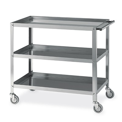 HOST Three-Tier Stainless Steel Trolley (90x50 cm Shelf dim.)