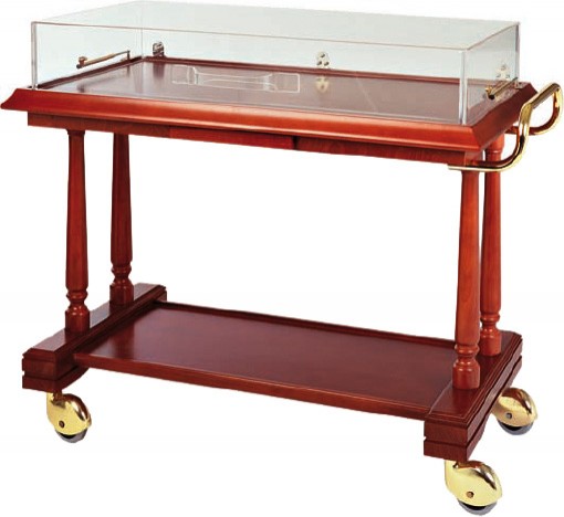 113x56x95cm Two Tier Cake, cheese and hors d oeuvres trolley with ...