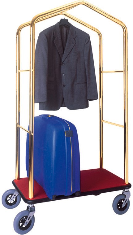Brass-Plated Birdcage - Luggage Carts and Garment Rails